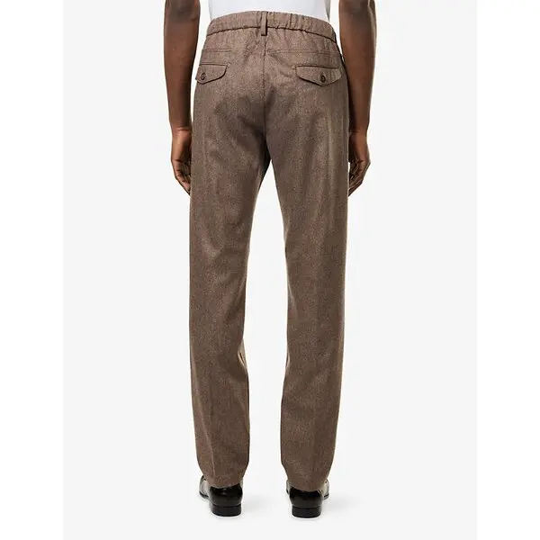 Eleventy Elasticated-waist Wool And Cashmere Trousers