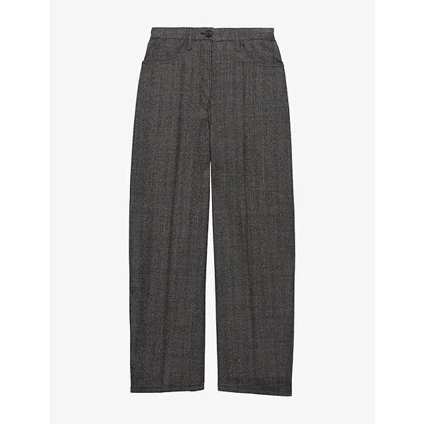 Prada Mouliné Relaxed-fit Wool Trousers