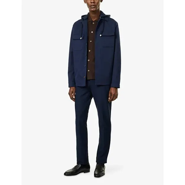 Eleventy Straight-leg Stretch Cotton-blend Chinos