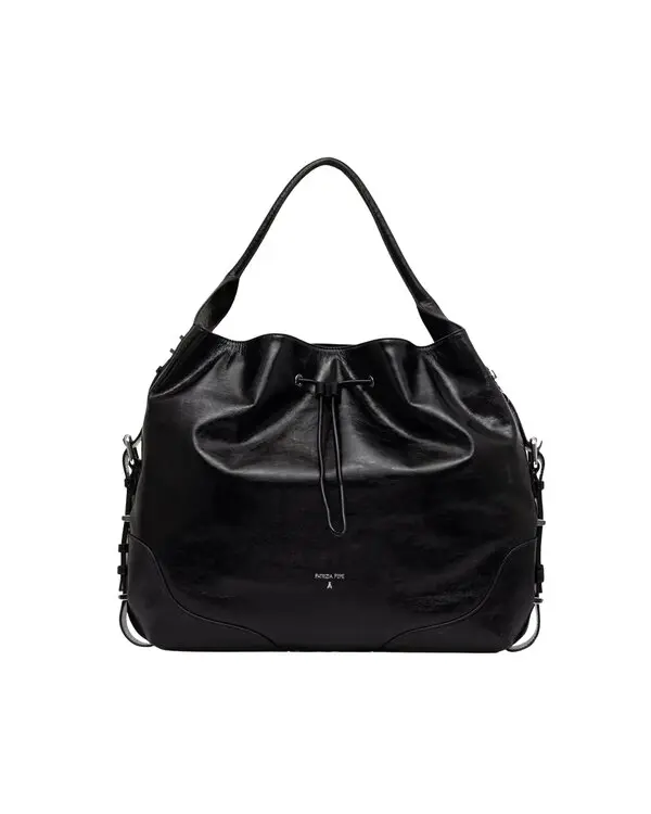 Patrizia Pepe Leather Hobo Shoulder Bag