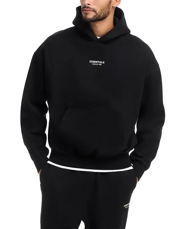 Fear Of God Essentials Classic Cotton Blend Hoodie - Black