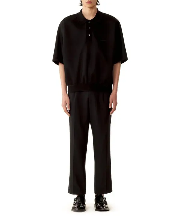 LANVIN Loose-fit Double-face Jersey Polo Shirt
