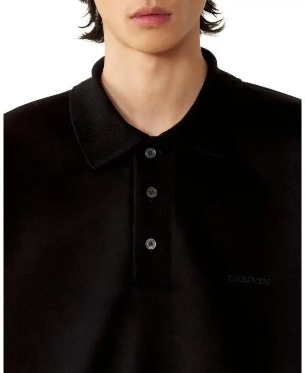 LANVIN Loose-fit Double-face Jersey Polo Shirt