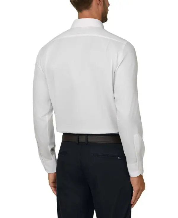 Boggi Milano Regular Fit Pinpoint Cotton Shirt - White