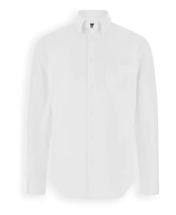 Boggi Milano Regular Fit Pinpoint Cotton Shirt - White