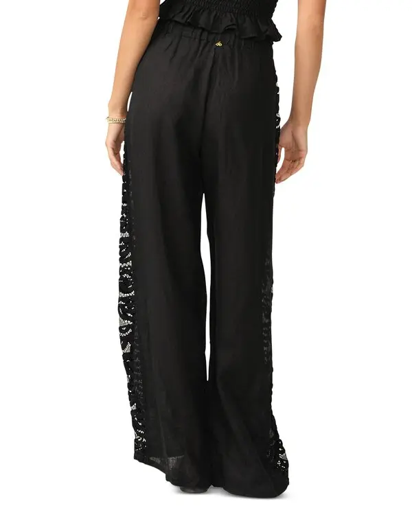 PQ SWIM Jace Lace Linen Blend Cover-up Pants