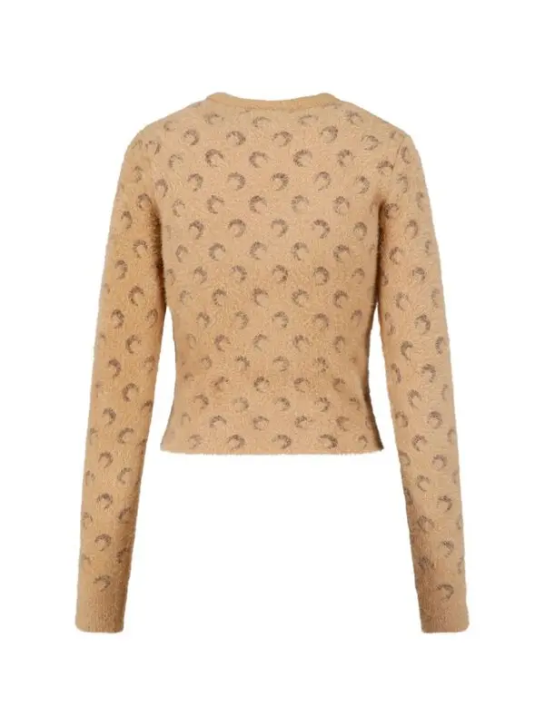 MARINE SERRE Moon Wool Blend Crewneck Sweater