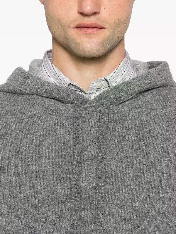 ROBERTO COLLINA Drawstring-hoodie Knitted Hoodie