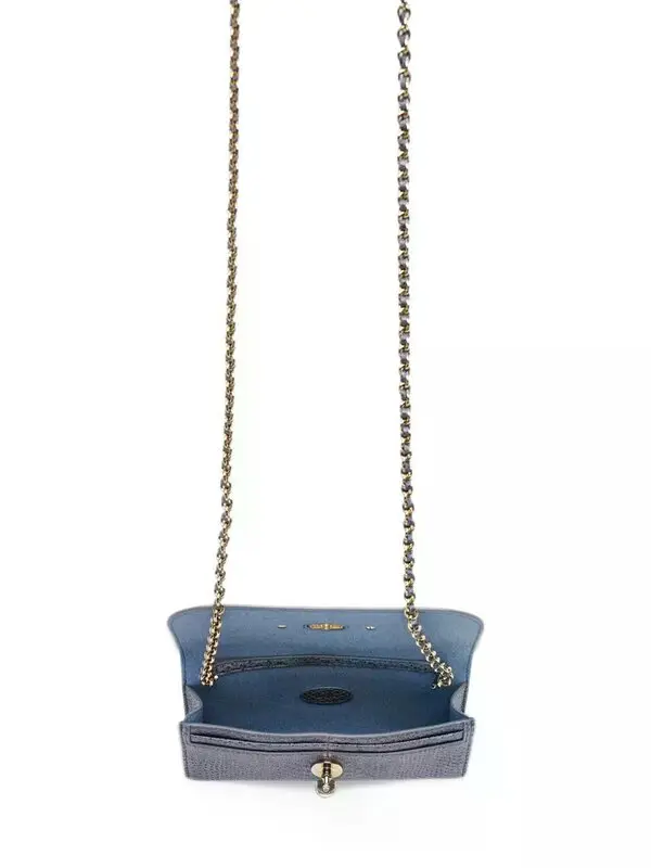 Mulberry Postman's Lock Snakeskin-effect Cross Body Bag - Grey
