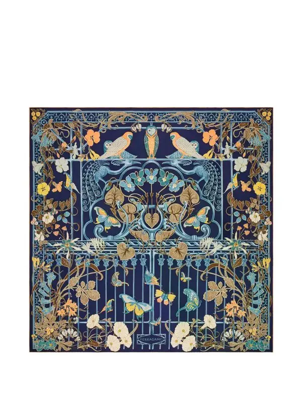 FERRAGAMO Liberty Print Silk Scarf