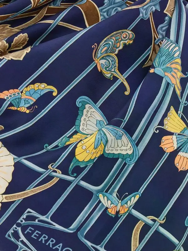 FERRAGAMO Liberty Print Silk Scarf