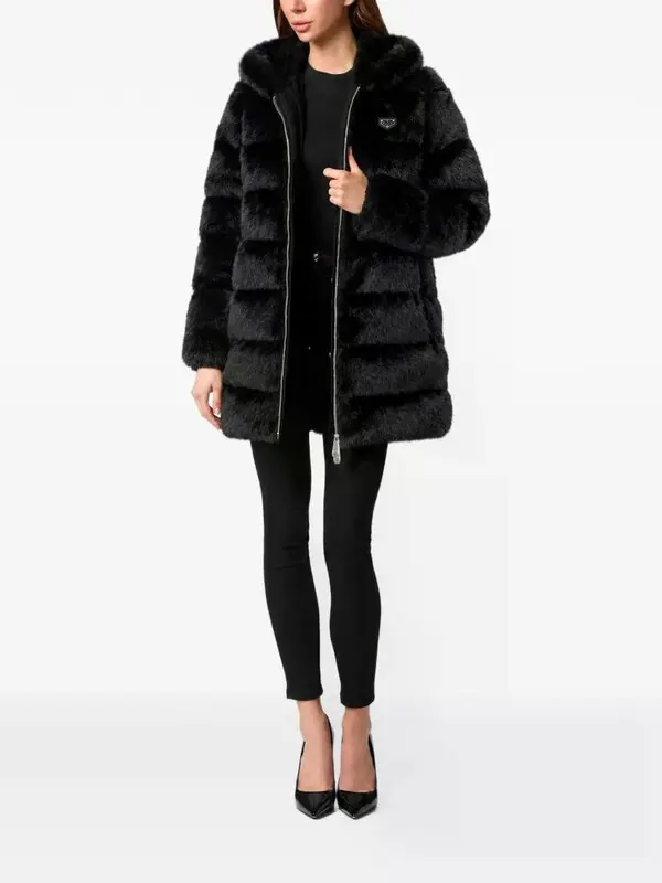 Philipp Plein Hooded Faux-fur Coat