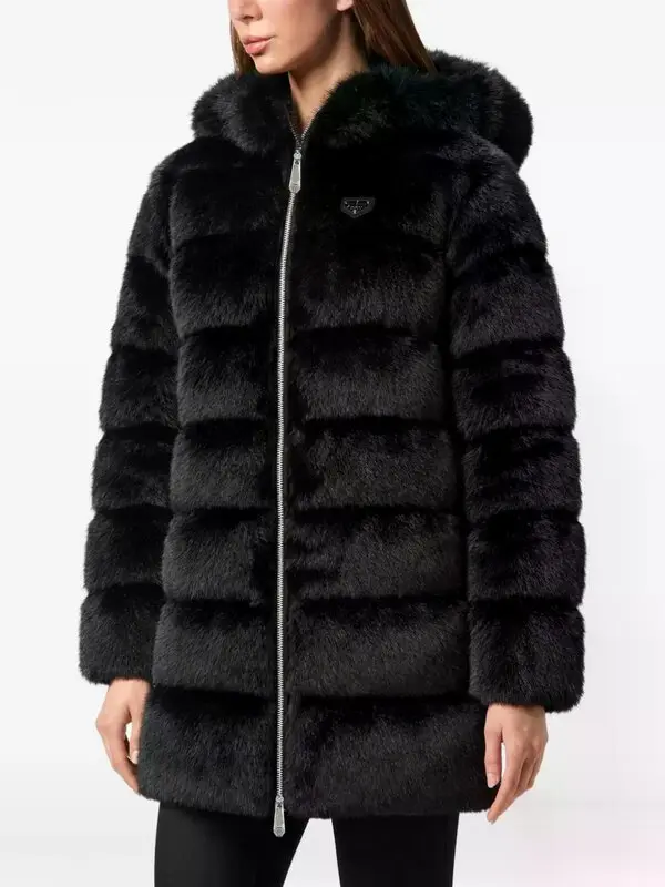 Philipp Plein Hooded Faux-fur Coat