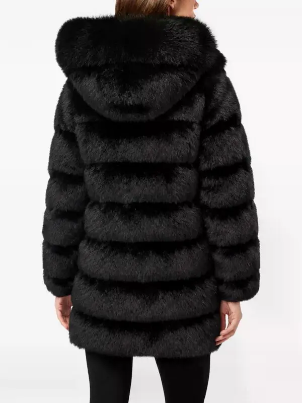 Philipp Plein Hooded Faux-fur Coat