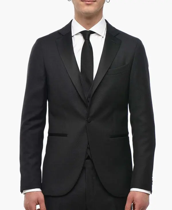 Corneliani Three-piece Jacquard Suit