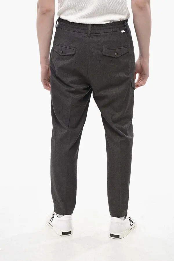 PAOLO PECORA Pleated-detailing Drawstring-fastening Tailored-design Trousers