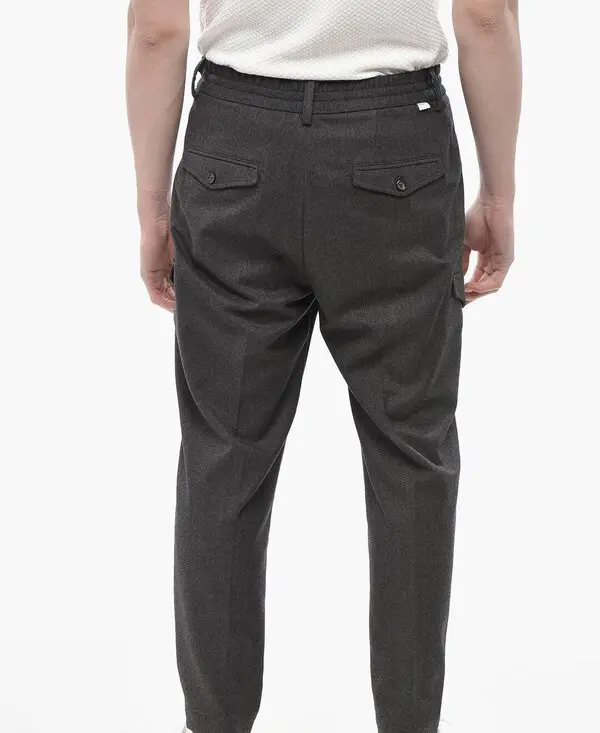 PAOLO PECORA Pleated-detailing Drawstring-fastening Tailored-design Trousers