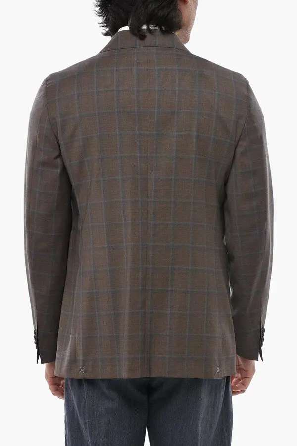 Corneliani Plaid-pattern Single-breasted Blazer