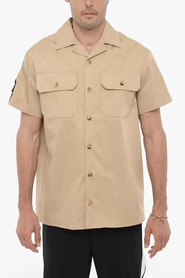 Neil Barrett Short-sleeve Saharan Shirt - Beige