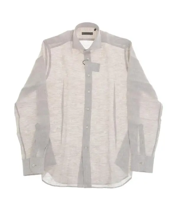 Corneliani Linen French-collar Shirt