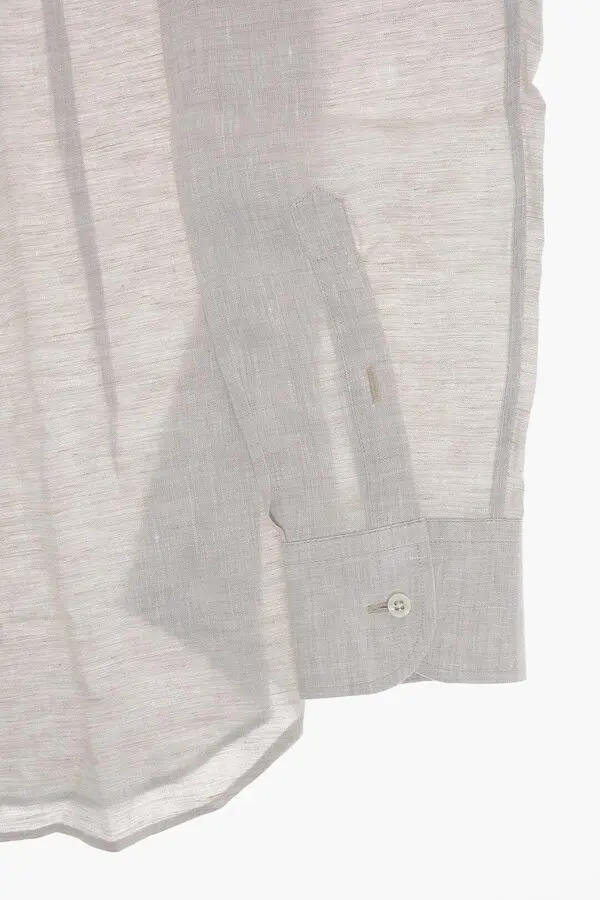 Corneliani Linen French-collar Shirt