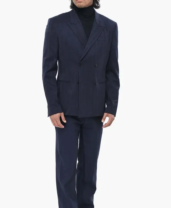 Off-White Jacquard Double-breasted Blazer