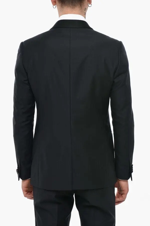 Corneliani Satin-lapel Virgin-wool Suit