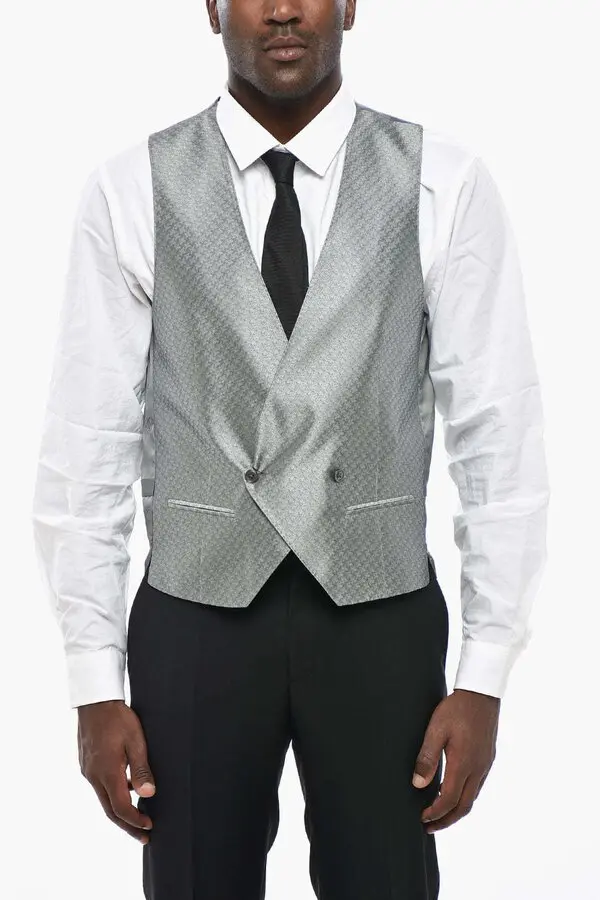 Corneliani Double-breasted Waistcoat - Gray