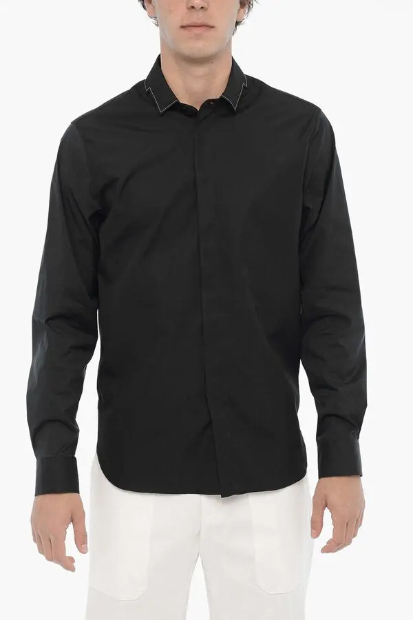 Neil Barrett Cut-out Bolt Slim-fit Shirt