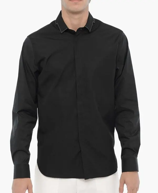 Neil Barrett Cut-out Bolt Slim-fit Shirt