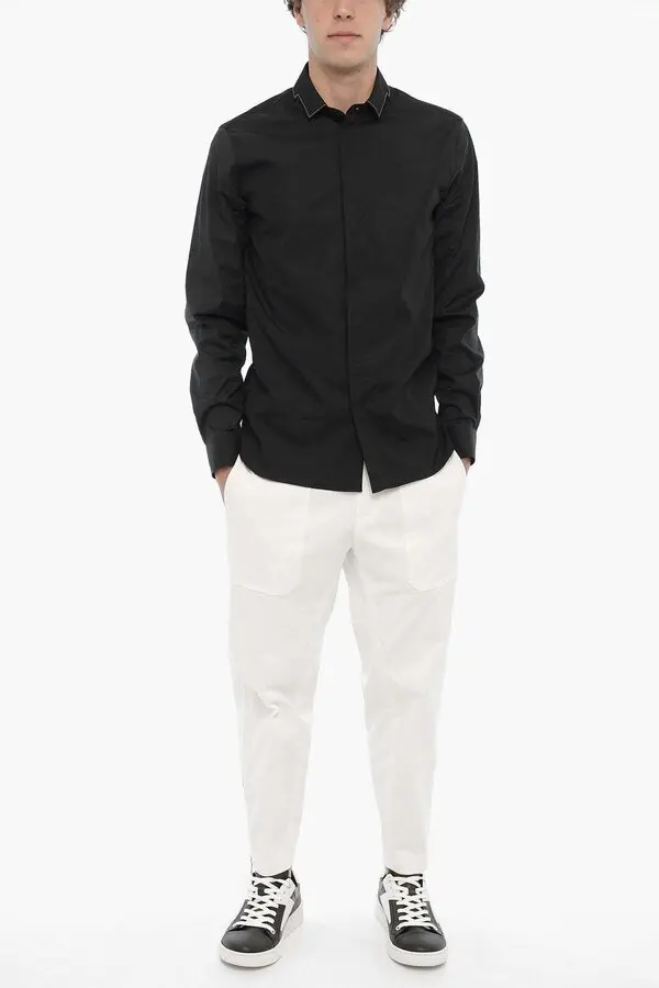 Neil Barrett Cut-out Bolt Slim-fit Shirt