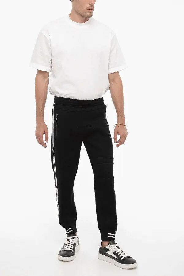 Neil Barrett Biker-style Side-stripe Track Pants