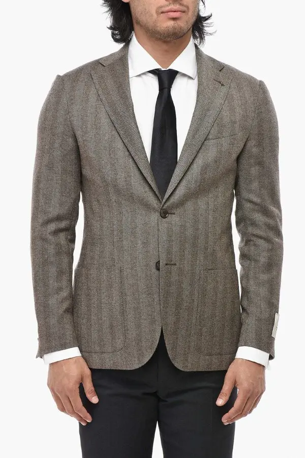 Corneliani Herringbone Single-breasted Blazer