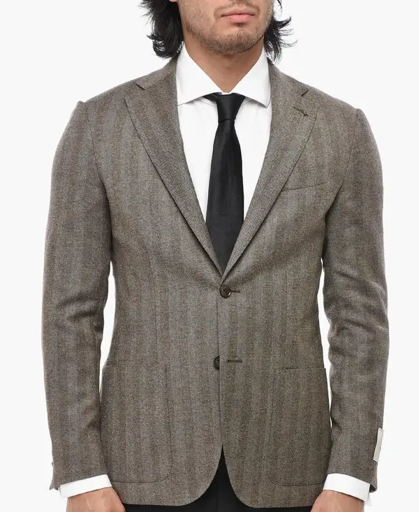 Corneliani Herringbone Single-breasted Blazer
