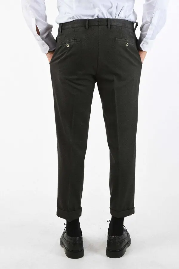Corneliani Pleated Wool Chino Trousers