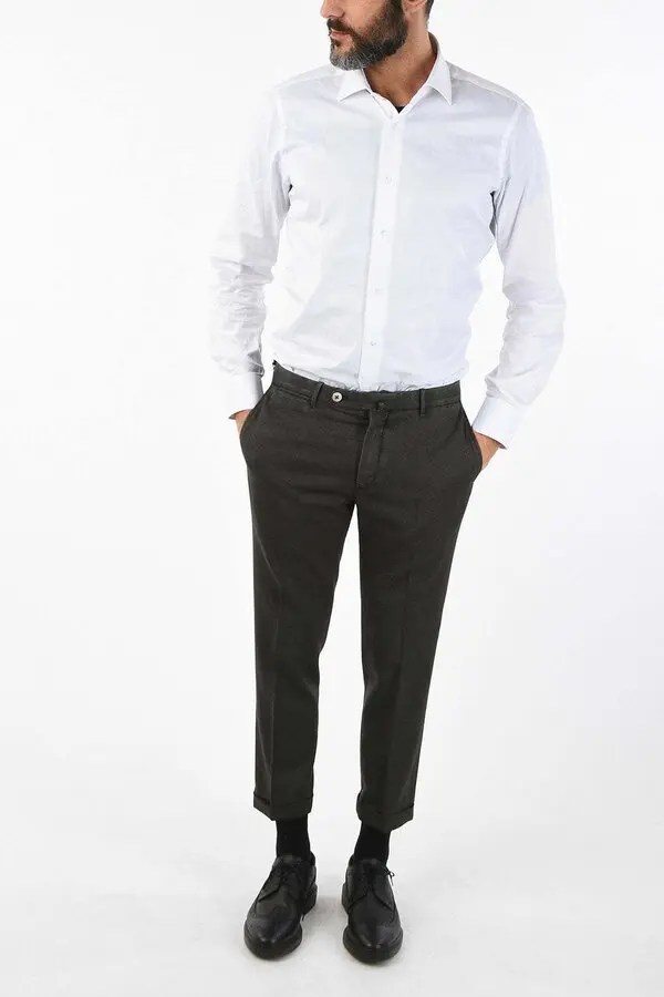 Corneliani Pleated Wool Chino Trousers
