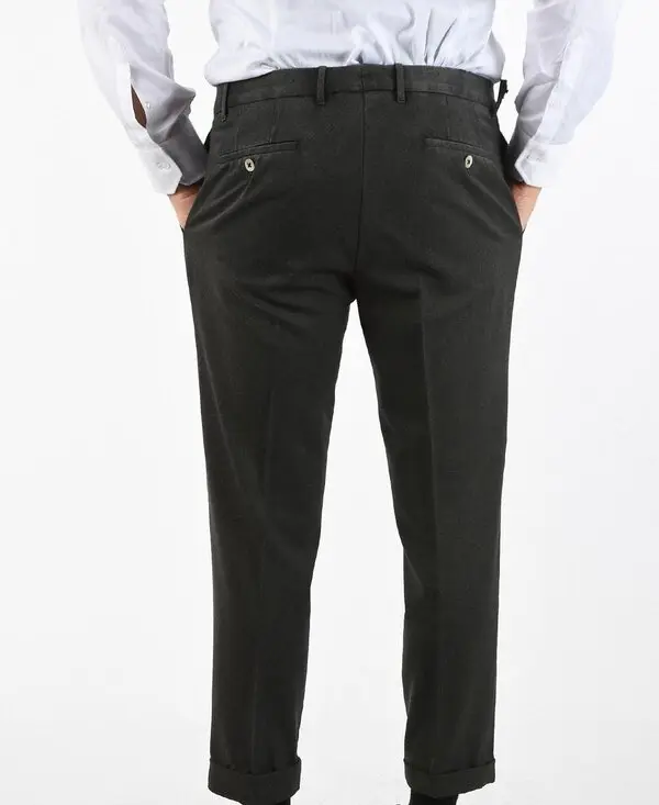 Corneliani Pleated Wool Chino Trousers