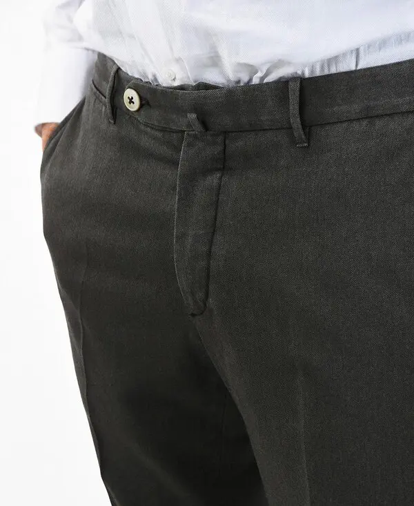 Corneliani Pleated Wool Chino Trousers
