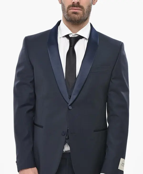Corneliani Satin-lapel Three-piece Suit