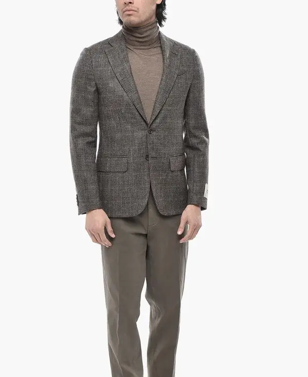 Corneliani Check-pattern Flap-pocket Blazer