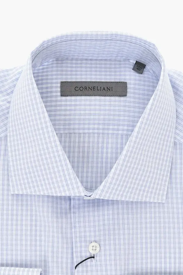 Corneliani Awning-stripe French-collar Shirt