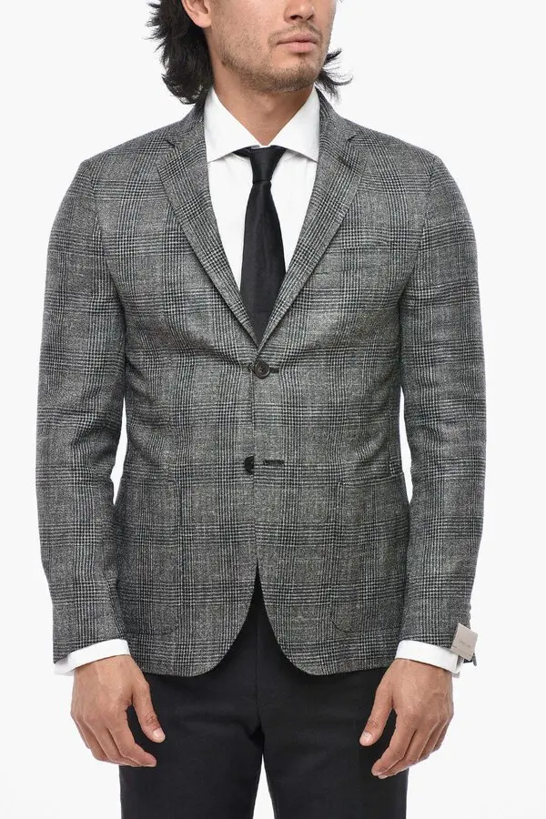 Corneliani Unlined District Check Blazer