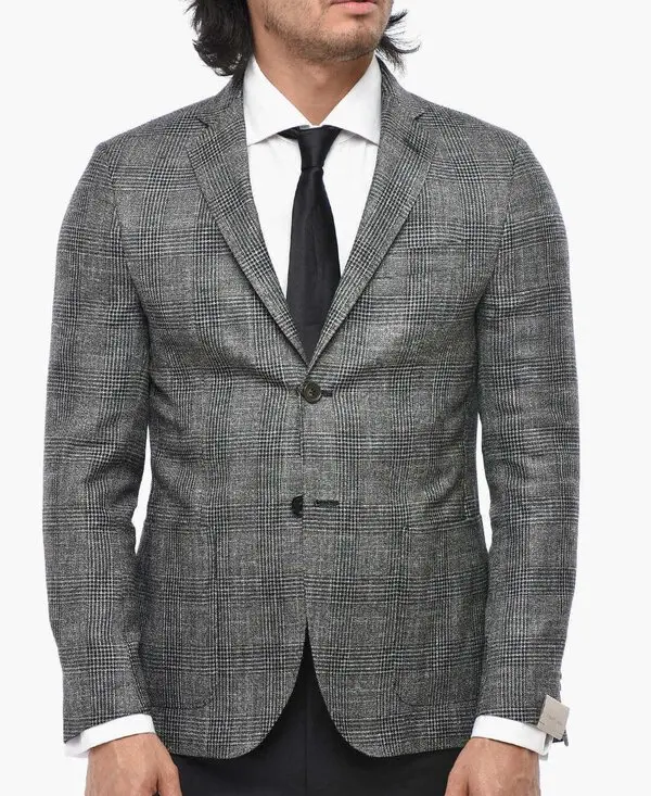 Corneliani Unlined District Check Blazer