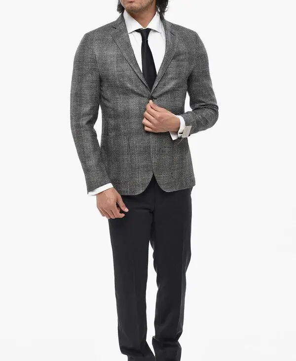 Corneliani Unlined District Check Blazer