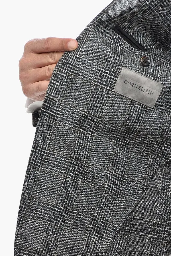 Corneliani Unlined District Check Blazer