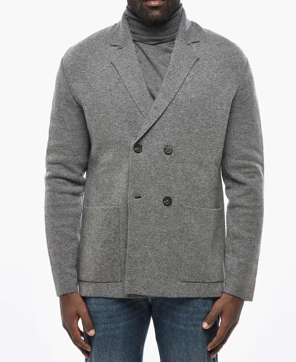 Malo Knit Double-breasted Blazer