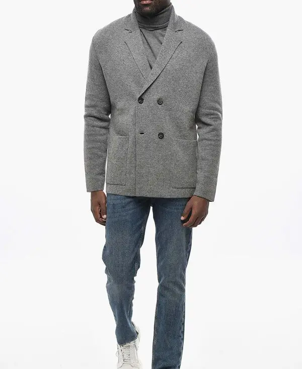 Malo Knit Double-breasted Blazer