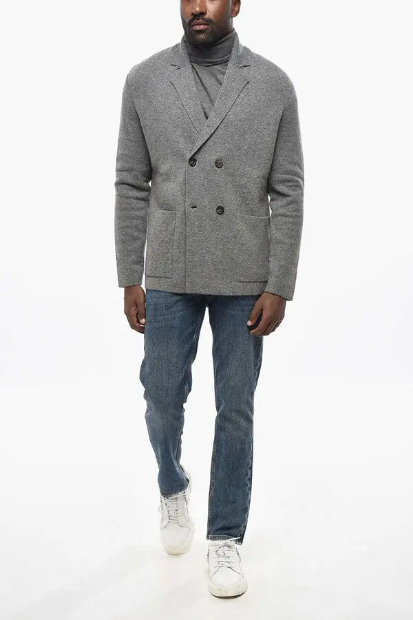 Malo Knit Double-breasted Blazer