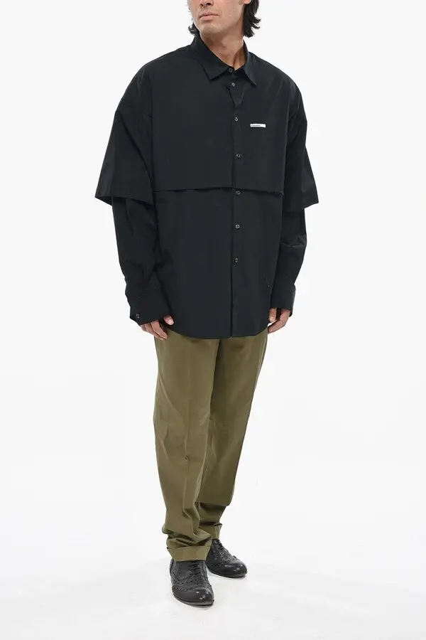 Dsquared2 Oversized Shirt With Chest Pocket - Black