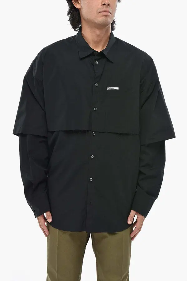 Dsquared2 Oversized Shirt With Chest Pocket